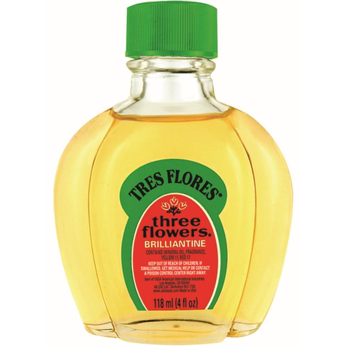 Three Flowers Brilliantine Men Hair Liquid Oil, 4 Oz., Pack of 2 ...