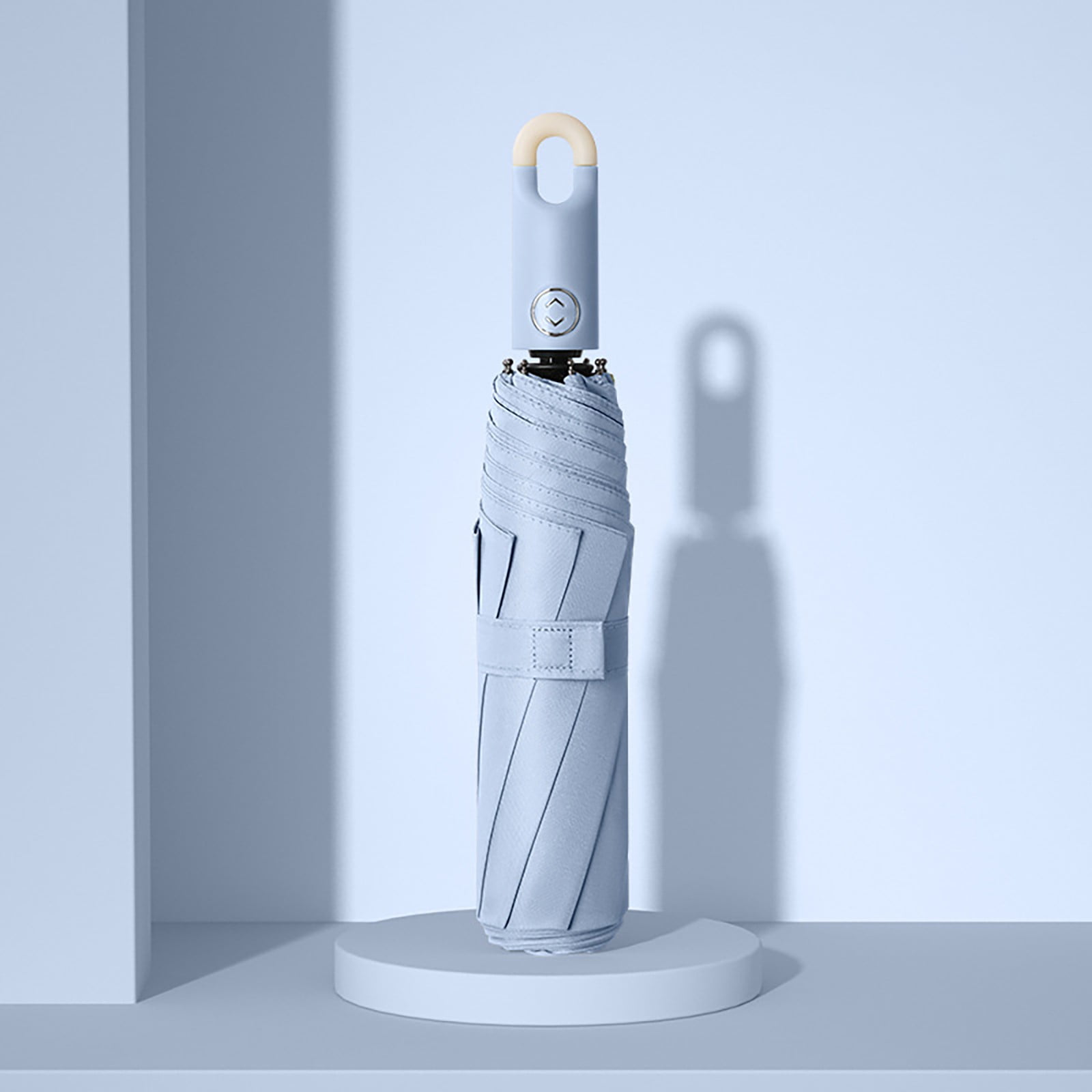 Three Fold Automatic Compact Umbrella with Quick Open Close Buckle for ...