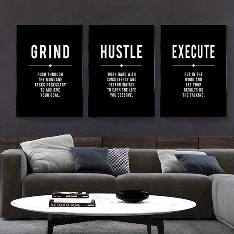 Three Frameless Inspirational Posters and Prints of Perseverance ...