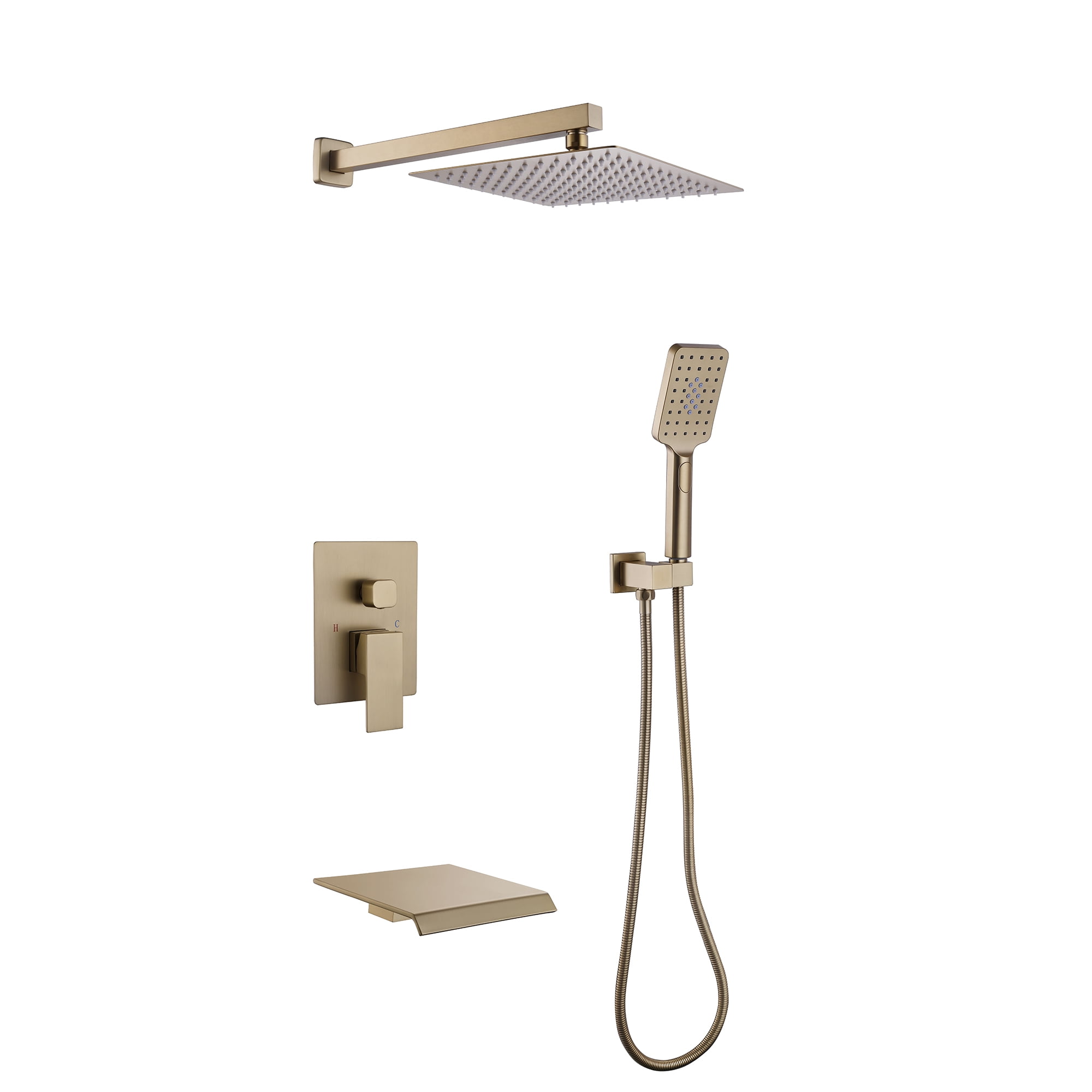 Three Functions Shower Faucet Set, Pressure Balanced Complete Shower ...