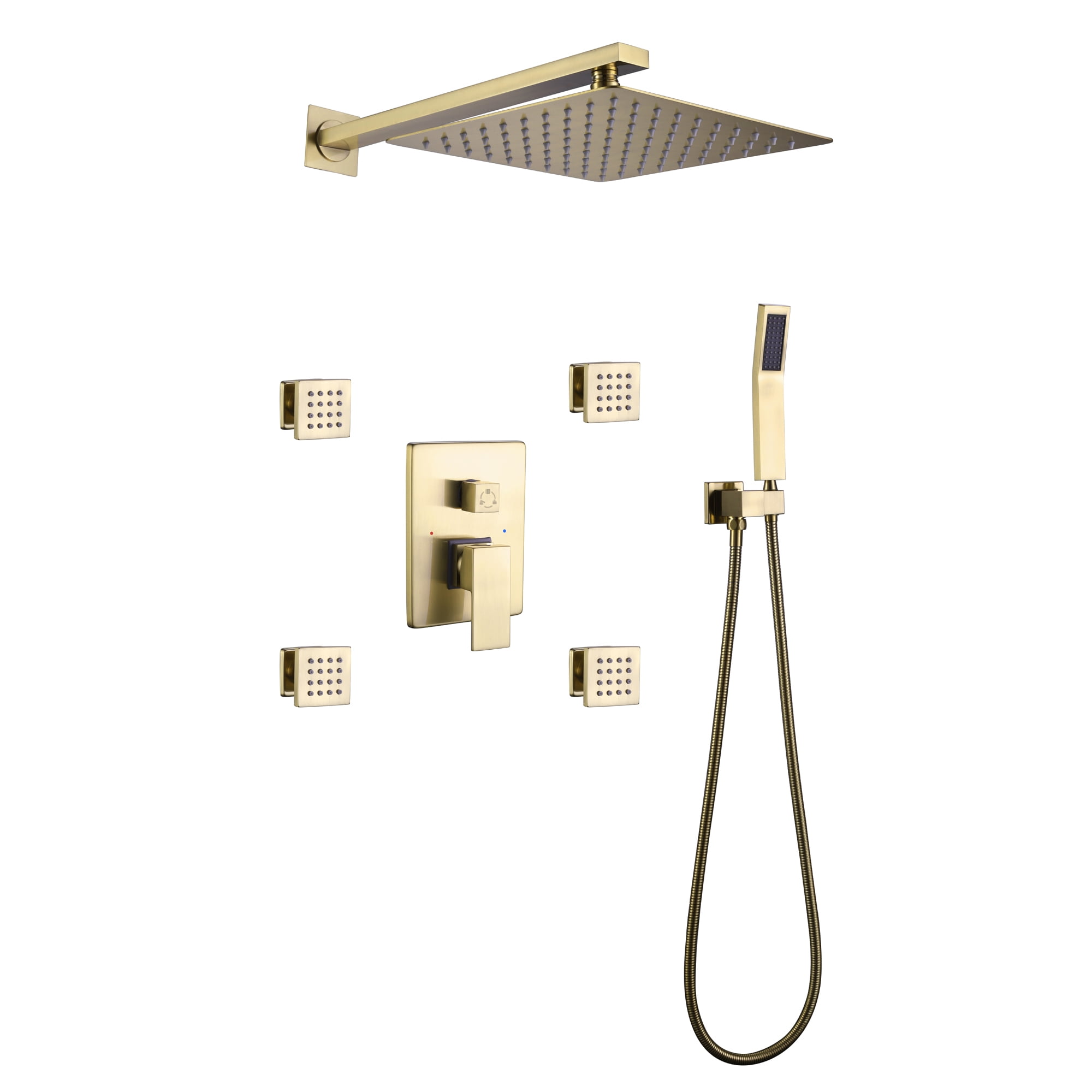 Three Functions Shower Set, Pressure Balanced Complete Shower Faucet ...