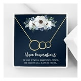 Three Generation Mother's Day Jewelry, Three Generation Necklace and ...