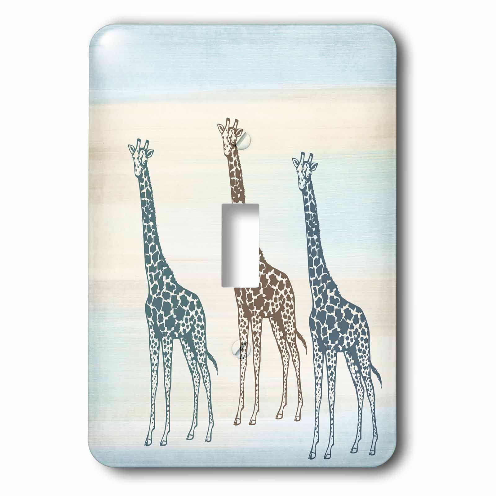 Three Giraffes cute animals art single toggle switch lsp-123323-1 ...