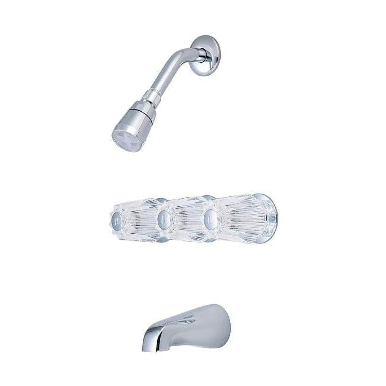 Three Handle Tub & Shower Set - Chrome - Walmart.com