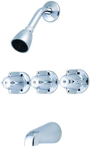 Three Handle Tub & Shower Set in Chrome - Walmart.com