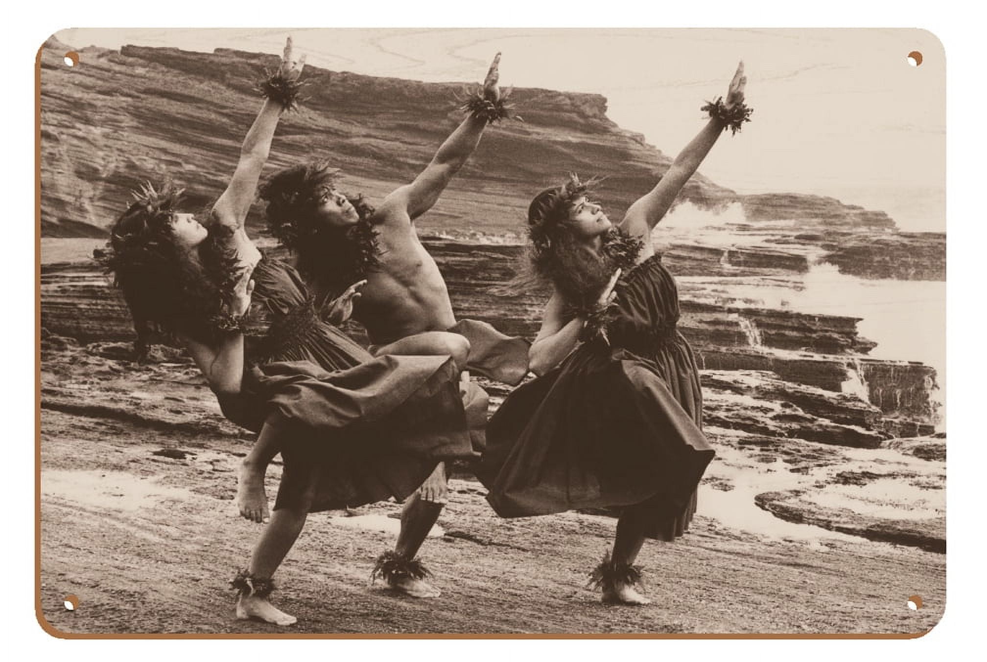 Three Hawaiian Hula Dancers - Vintage B&W Photograph by Alan Houghton c ...