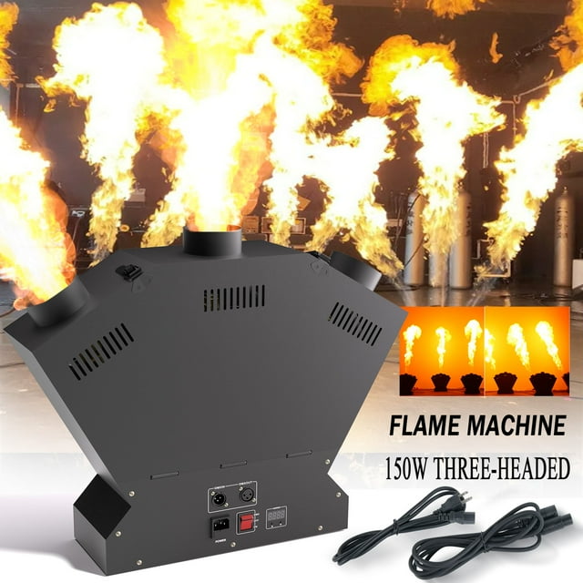 Three-Headed Flame Machine,150W Stage Flame Thrower Real Flame Machine ...