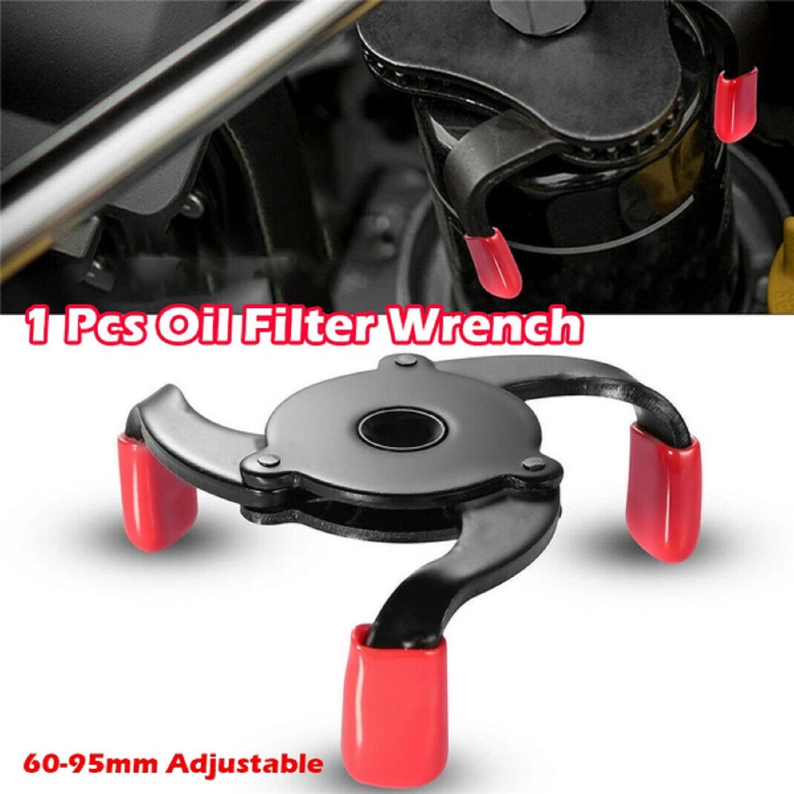 Three Jaw Oil Filter Wrench | Universal 3-Claw Remover Tool | Heavy ...
