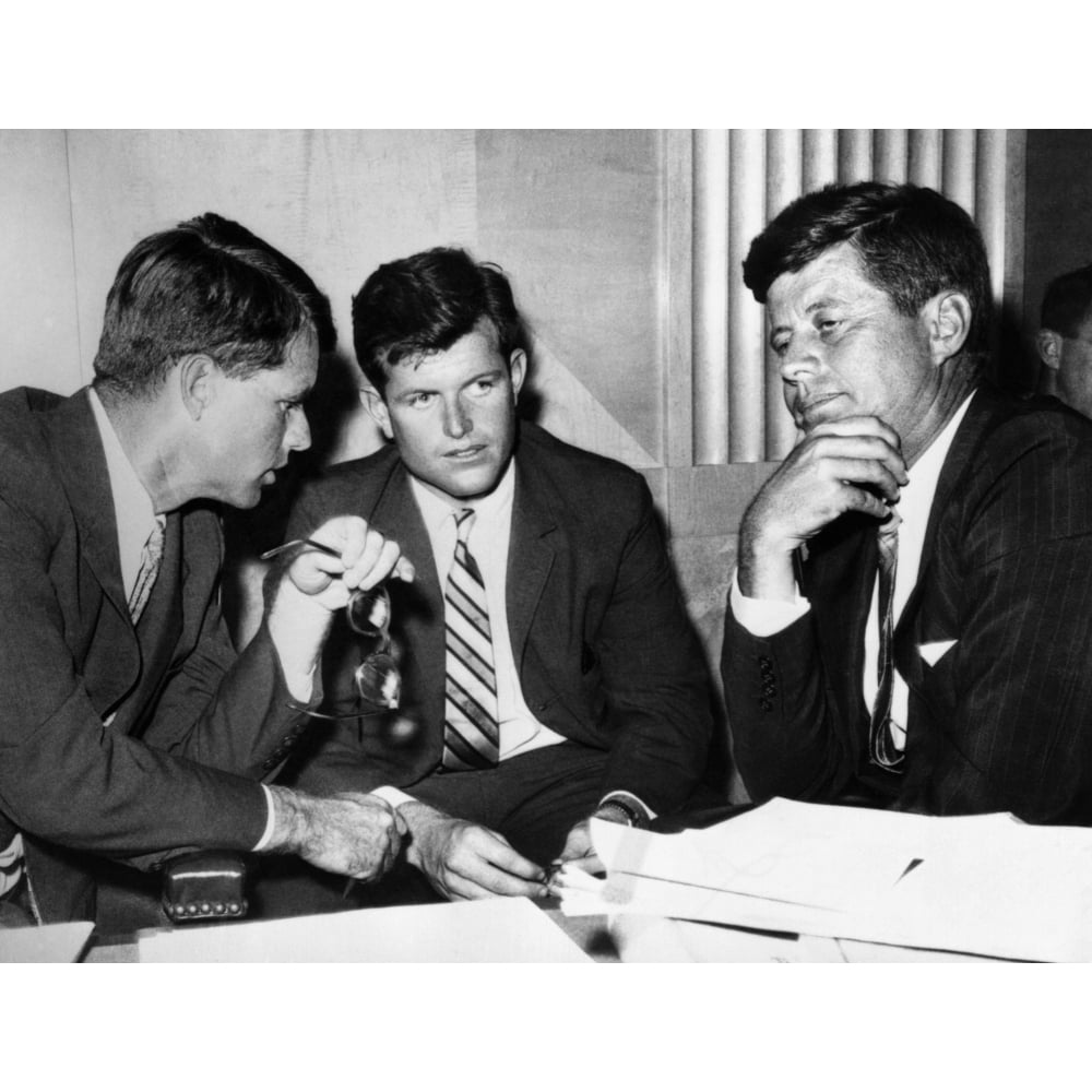 Three Kennedy Brothers At Rackets Hearing. Senate Rackets Committee ...