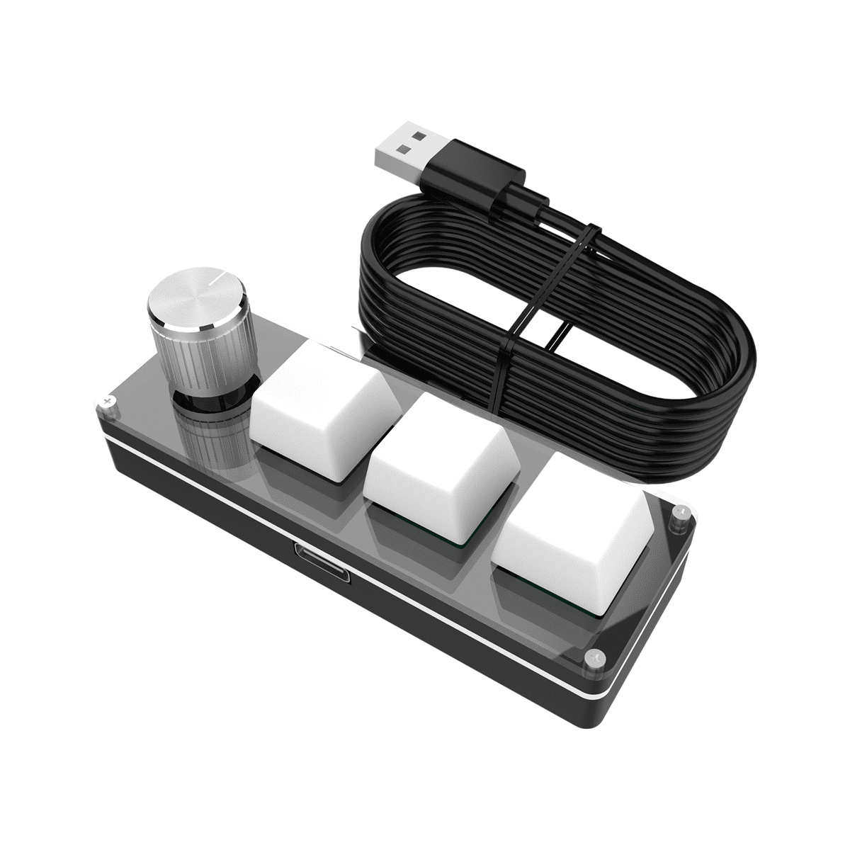 Three Key USB Wired Mini Keyboard Knob Mechanical Keyboard Fast Office ...