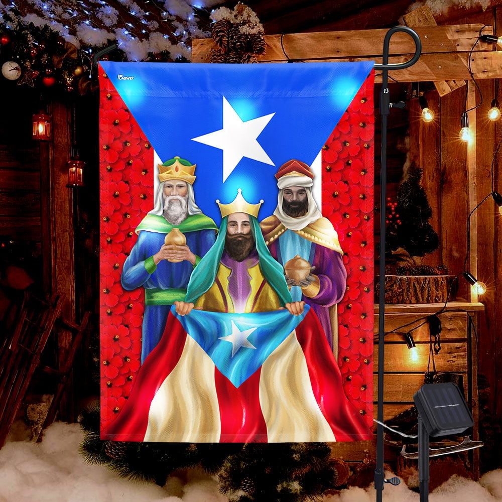 Three Kings Puerto Rico Solar LED Garden Flag (11.5" x 17.5") MLN1953SF ...