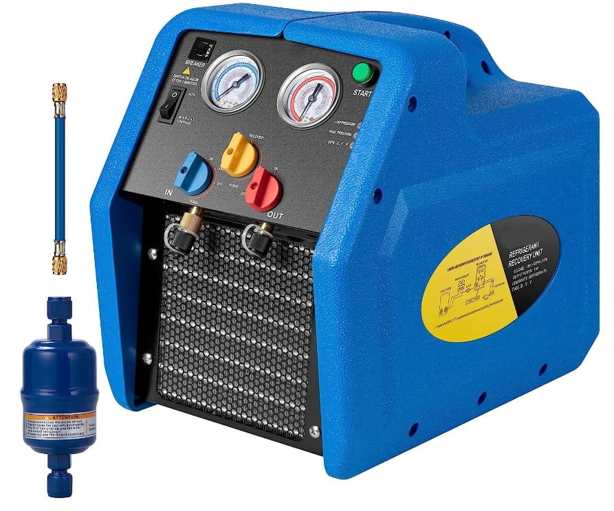 Three-Knob Self-Cleaning Portable Refrigerant Recovery Machine Oil-Less ...