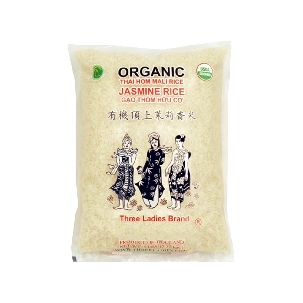 Three Ladies Brand Jasmine Organic Rice 5lbs (2.27kgs) - Pack of 1 ...