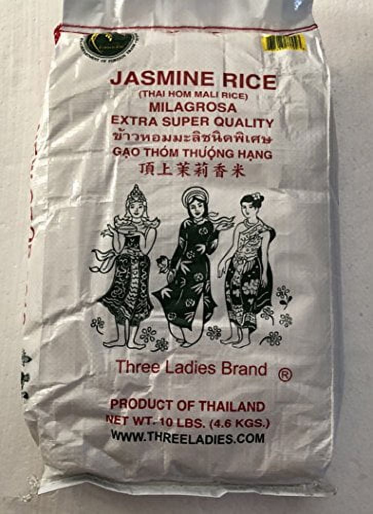 Three Ladies Jasmine Rice Extra Super Quality - 10 lbs - Walmart.com