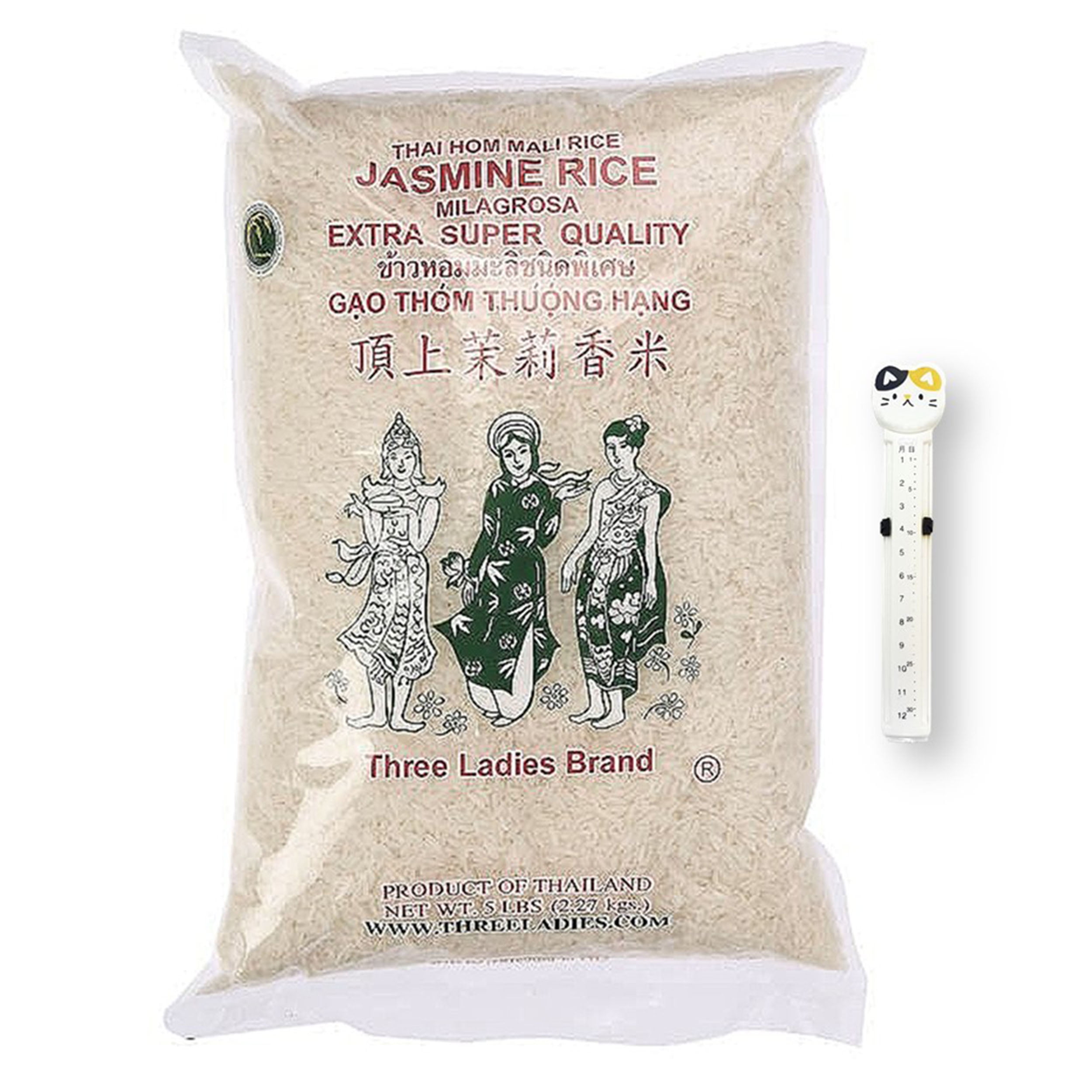 Three Ladies Thai Jasmine Rice Hom Mali Rice 5 lbs. (2.27 kgs) with ...