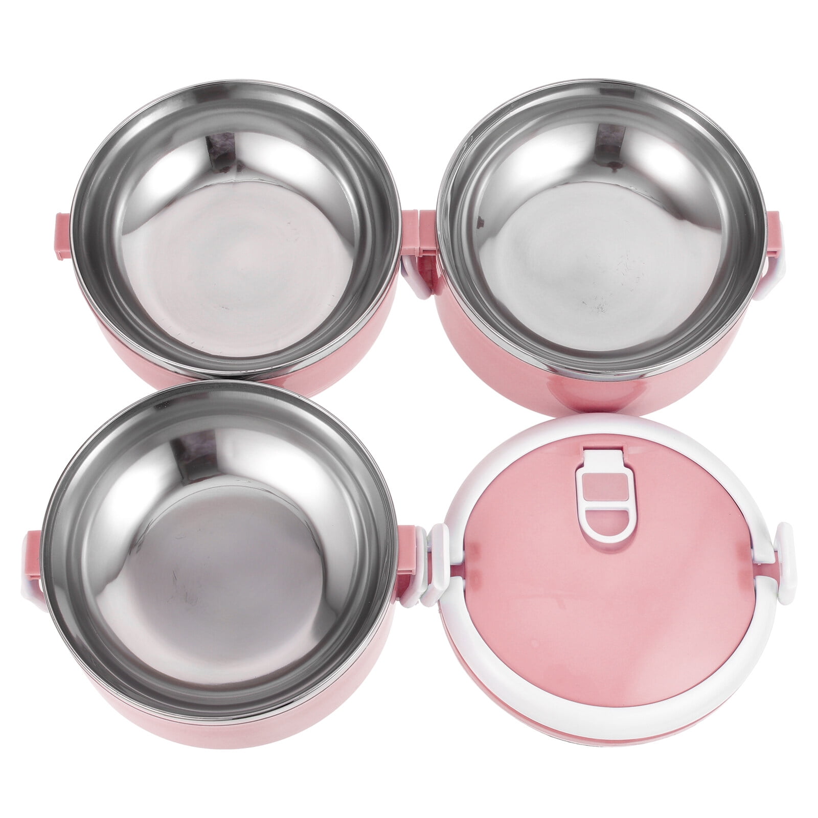 Three Layer Bento Box Boxes Lunch Containers Outdoor Metal with Lid ...