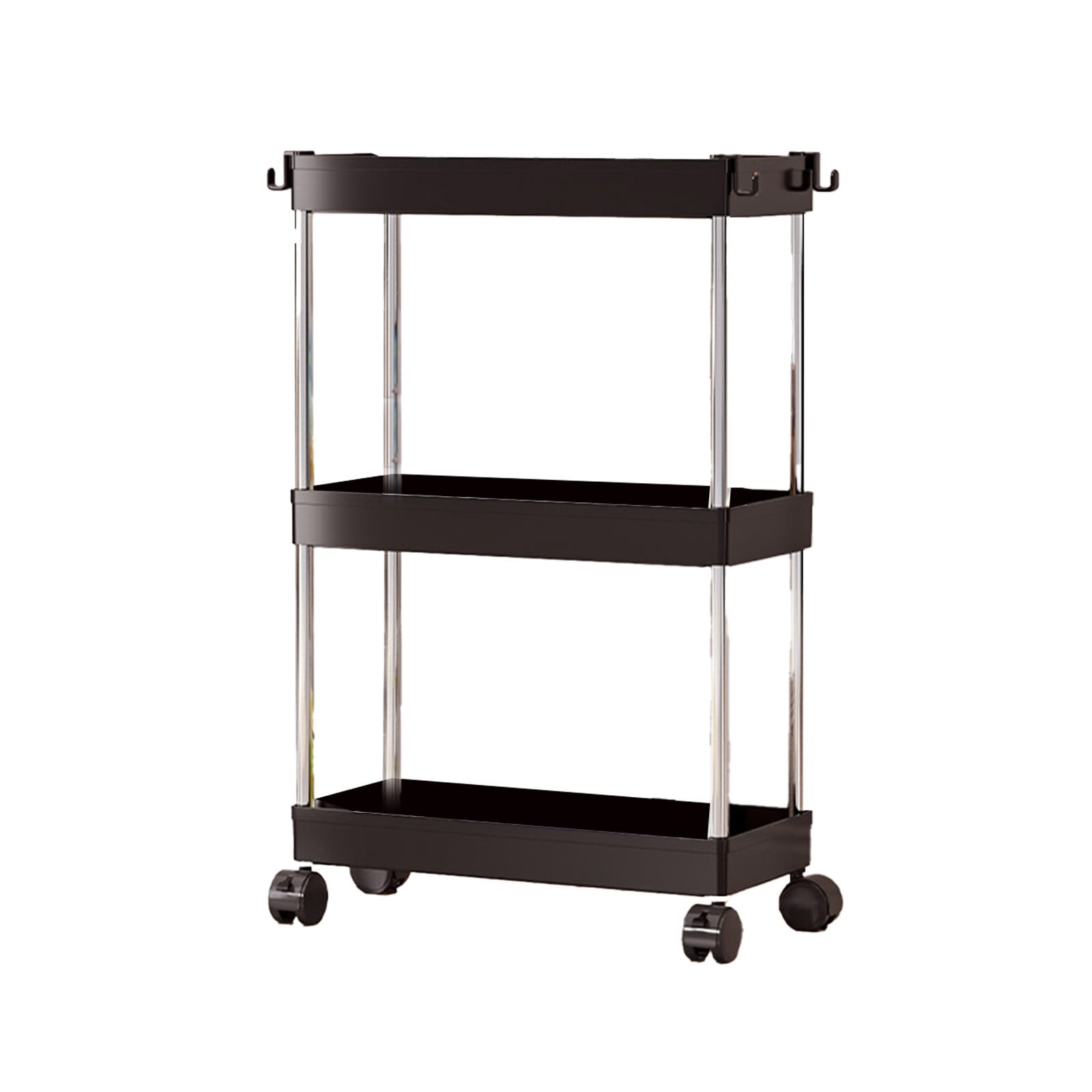 Three Layer Movable Plastic Storage Rack, Narrow Crevice Organizer ...
