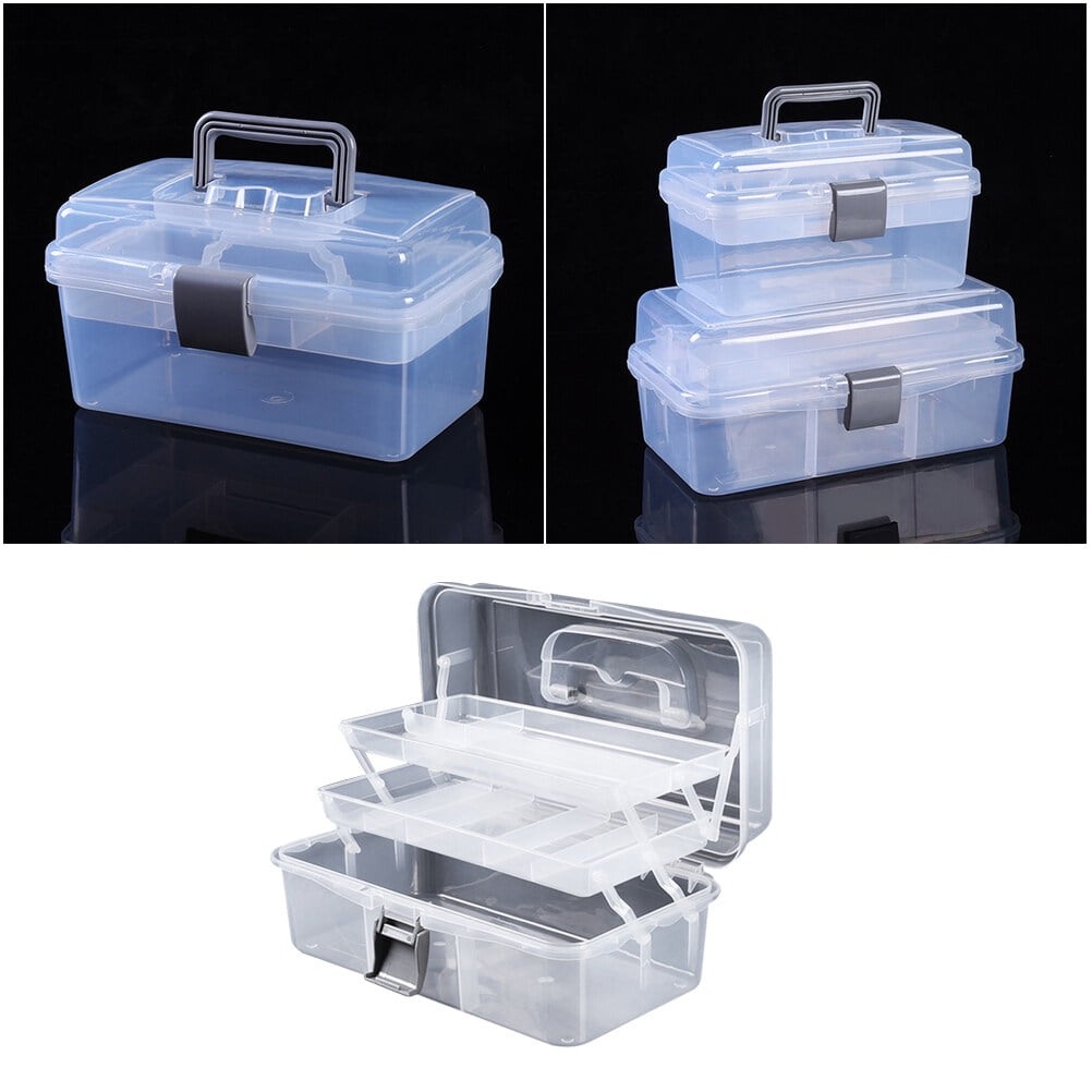 Three-Layer Nail Toolbox, Foldable Nail Tool Box Multi-functional Nail ...