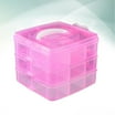 Casewin 3 Tier Clear Transparent Plastic Stackable Storage Box with 18 ...