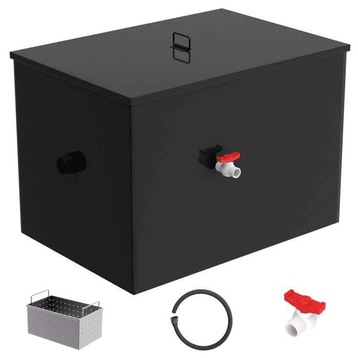 Three-Layer Steel Grease Interceptor, 30lbs Commercial Grease ...