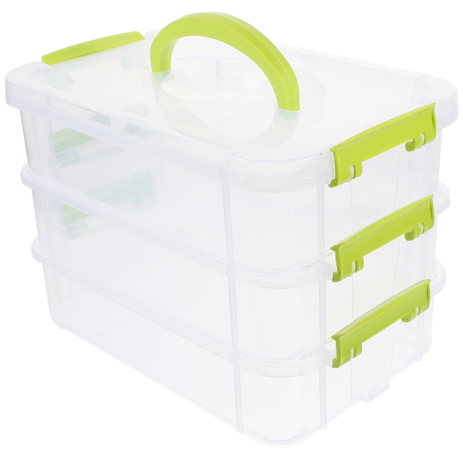 Three Layer Storage Box Carrying Lid Toy Food Containers with Lids ...