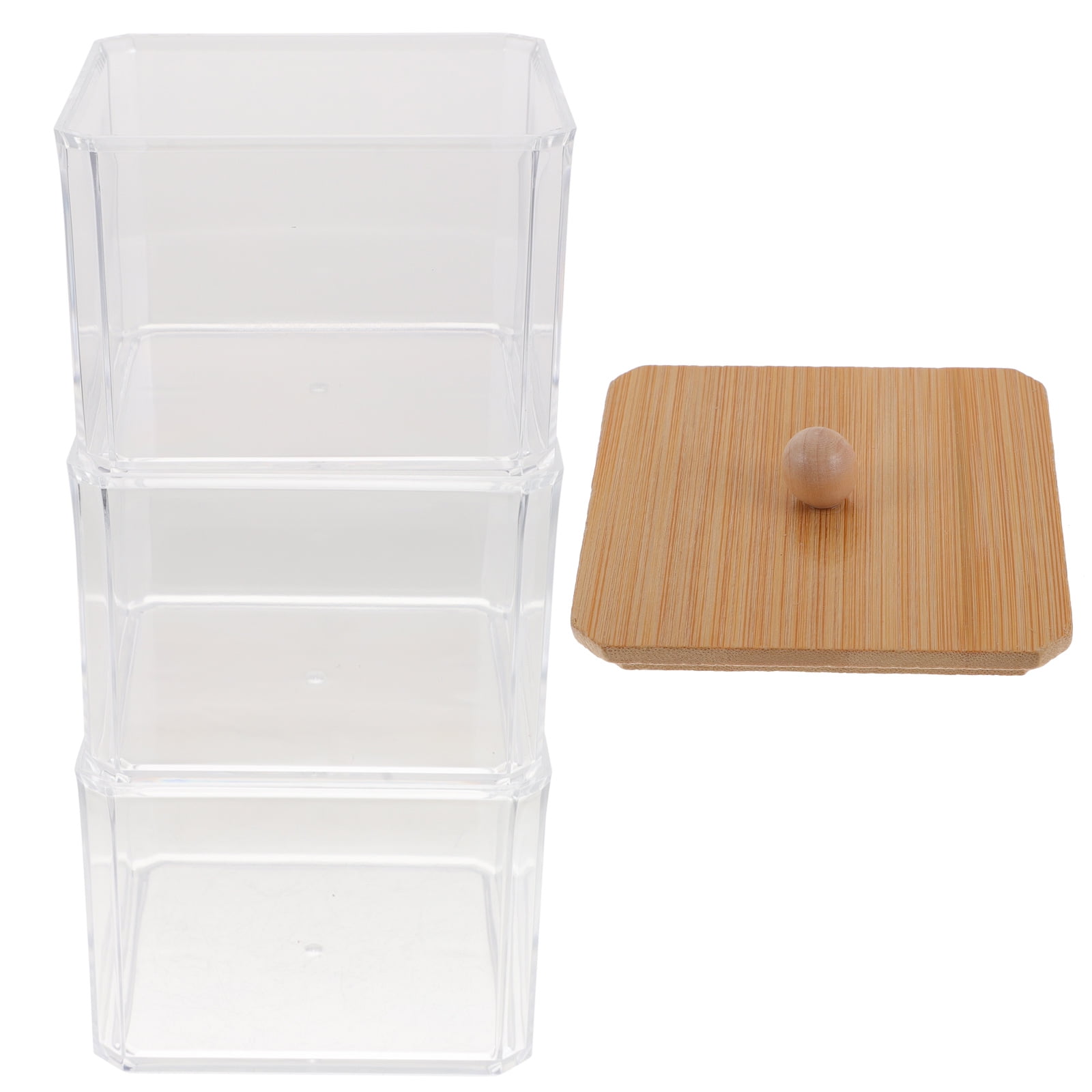 Three Layer Storage Box Cartoon Cotton Swab Cases Tea Bags Home Decor ...