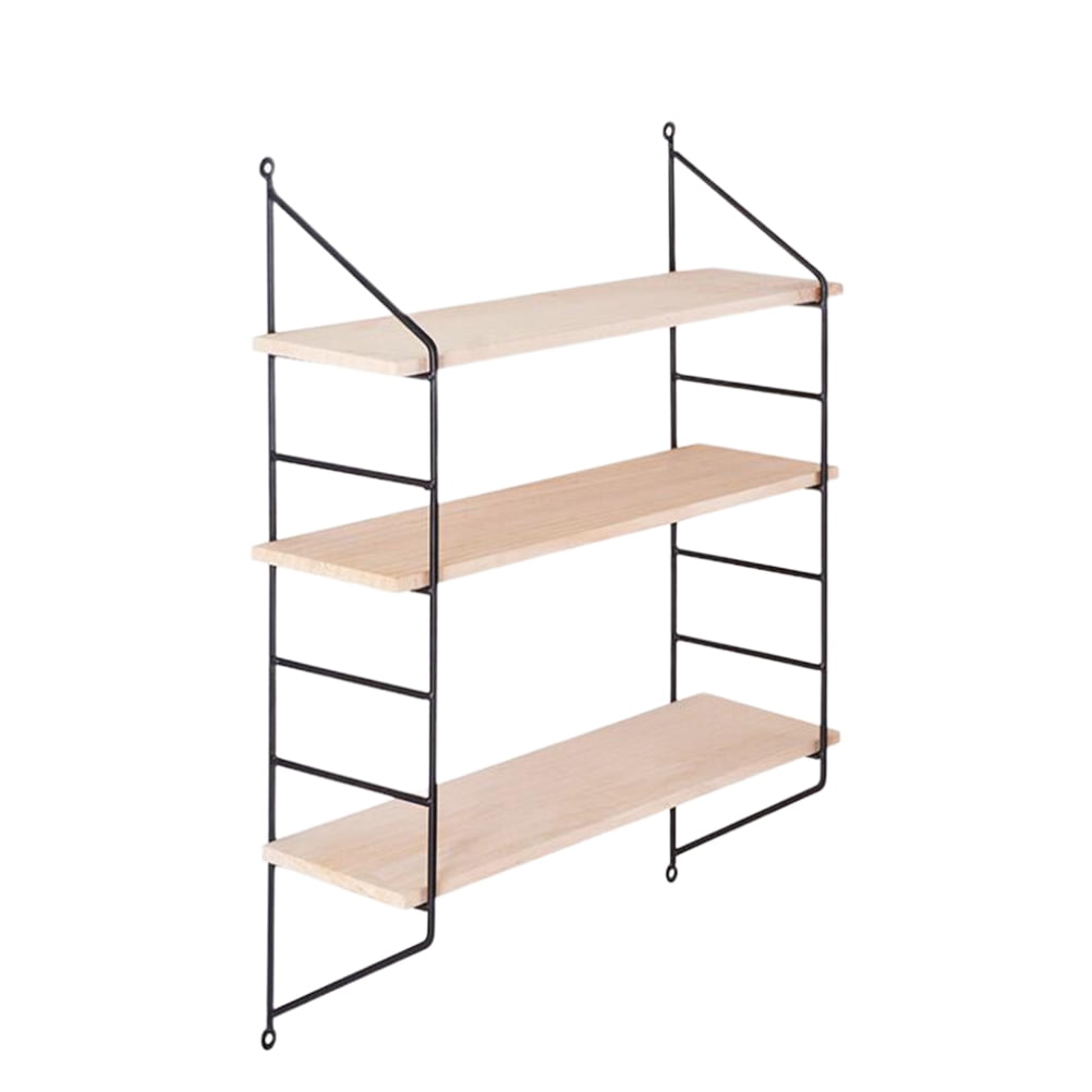 Three Layers Wall Shelf Solid Wood Frame Organizer Shelf Floating ...