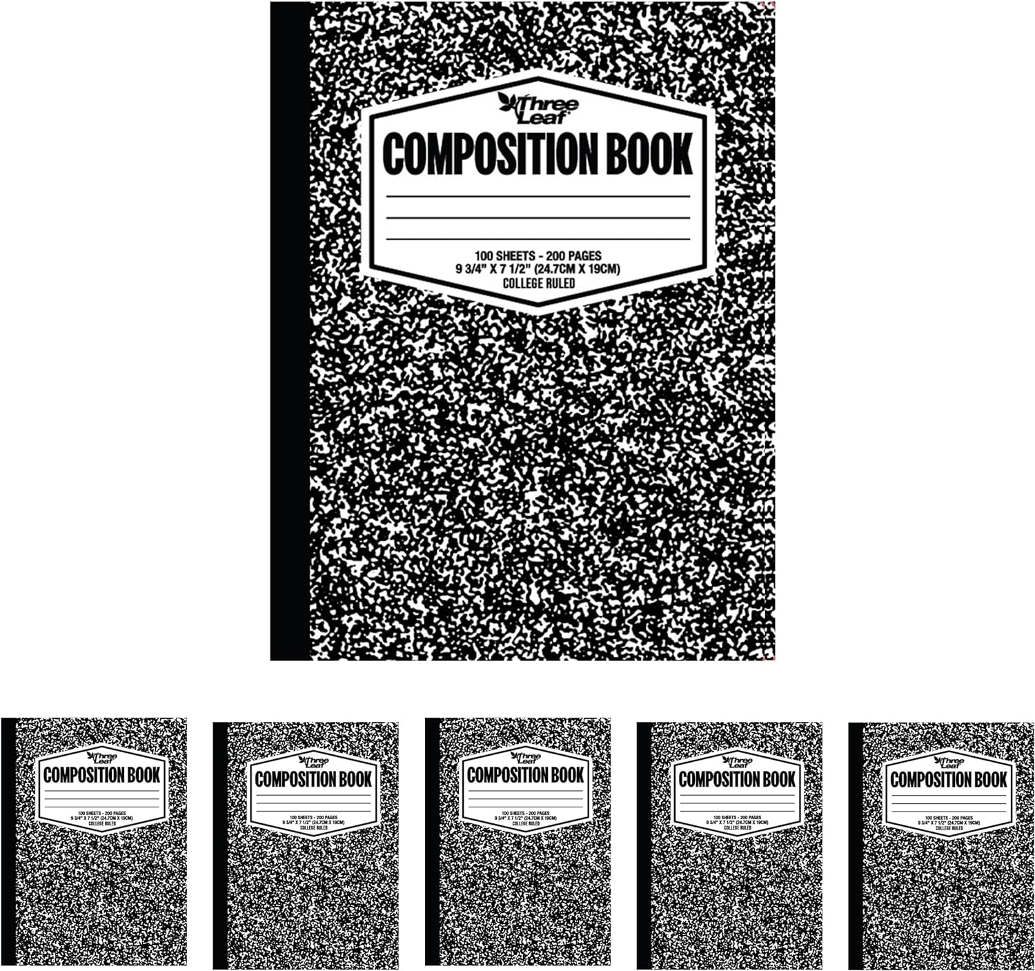Three Leaf 100 Sheets College Ruled 9 3 4 X 7 1 2 Composition