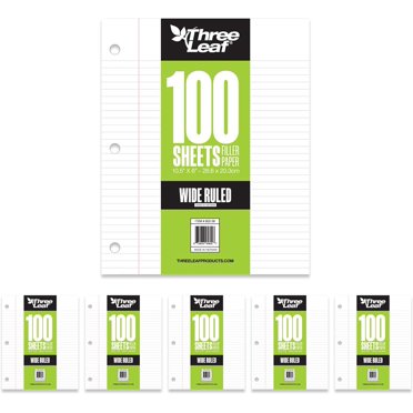 RediSpace Wide Ruled Writing Notebook Filler Paper, Designed by ...