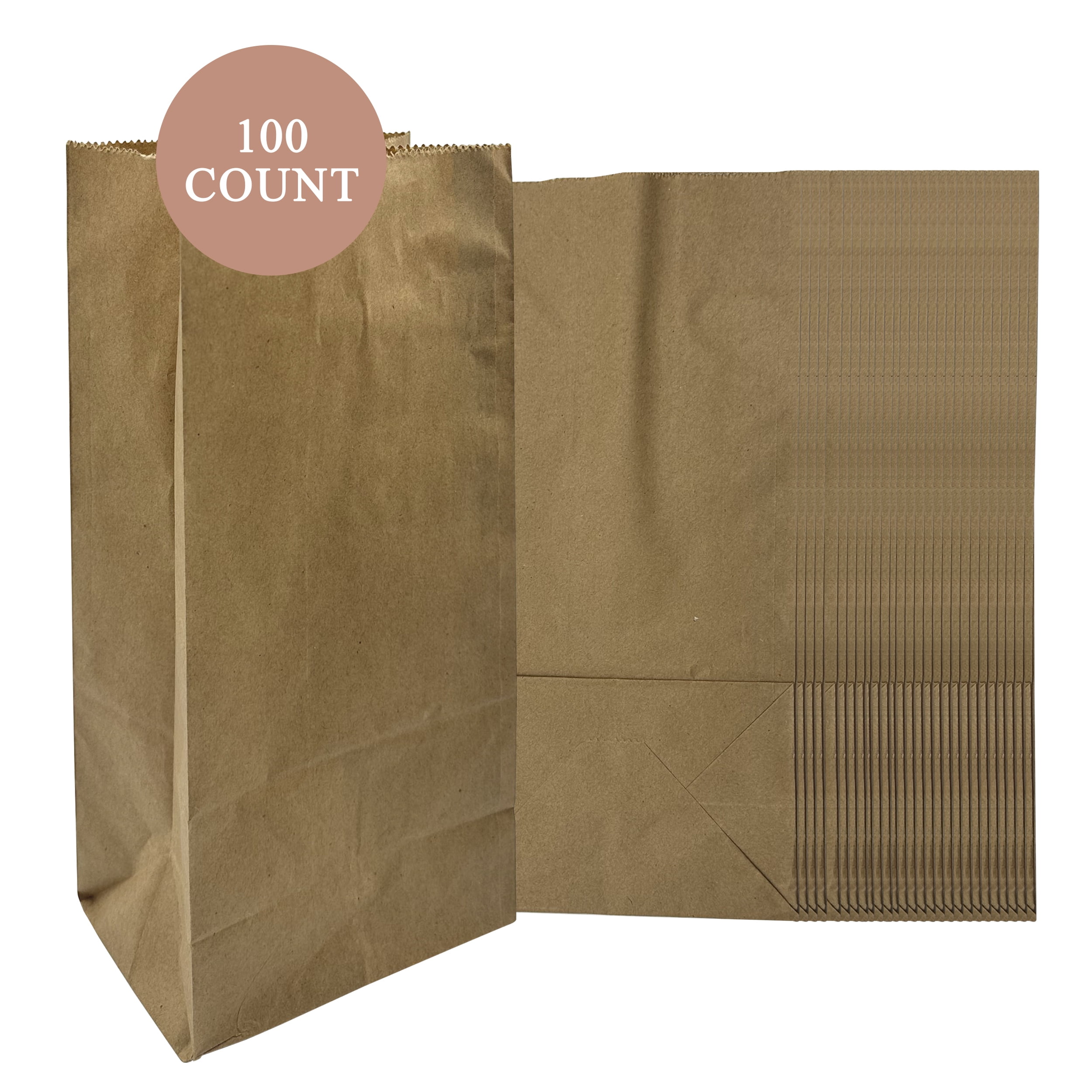 Three Leaf 5 Lb Paper Bag - Kraft (5.24 X 3.4 X 10.91), 100 Ct. (1 Pack ...
