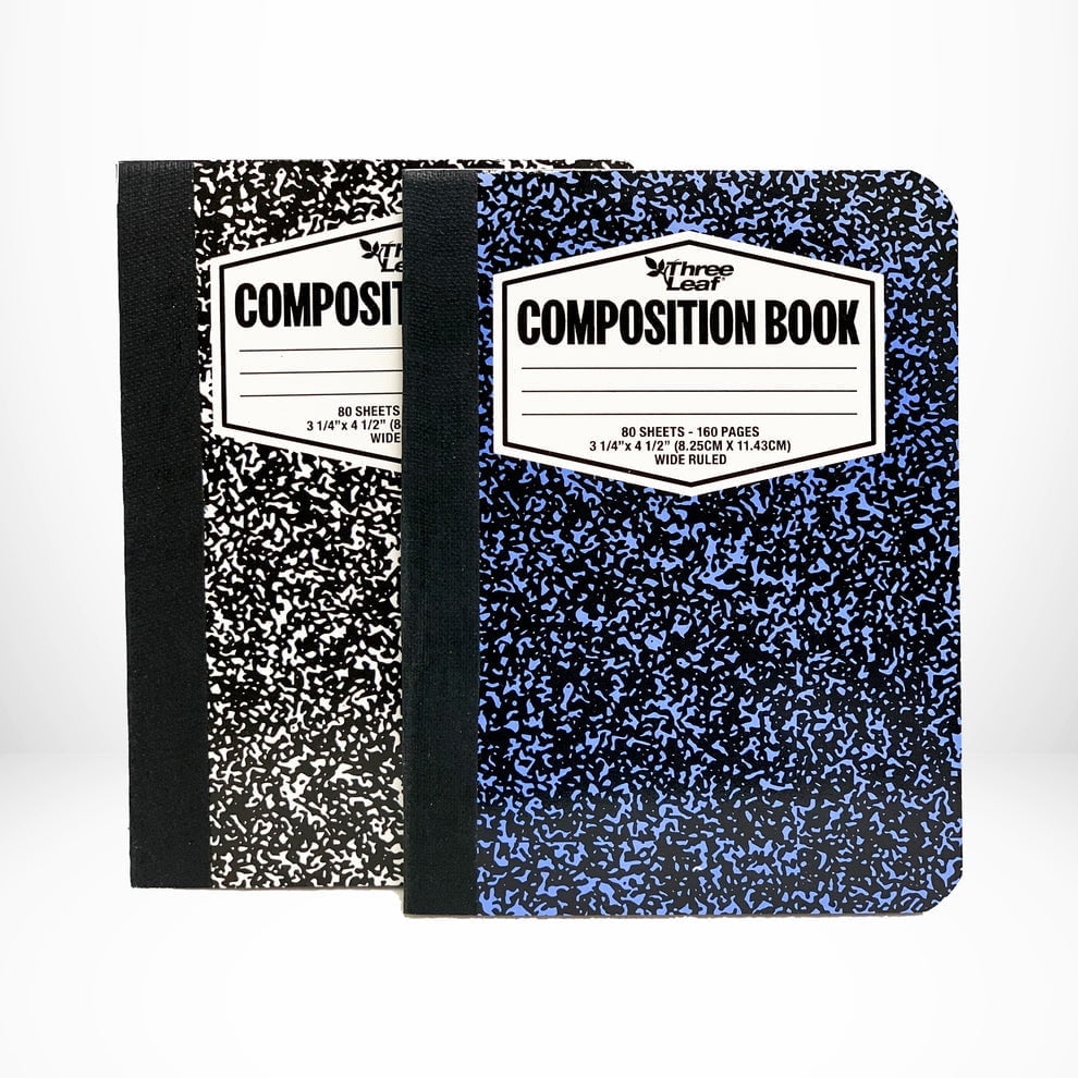 Three Leaf 80 Ct. 4 1/2 X 3 1/4, Mini Marble Composition Notebook 2Pk ...