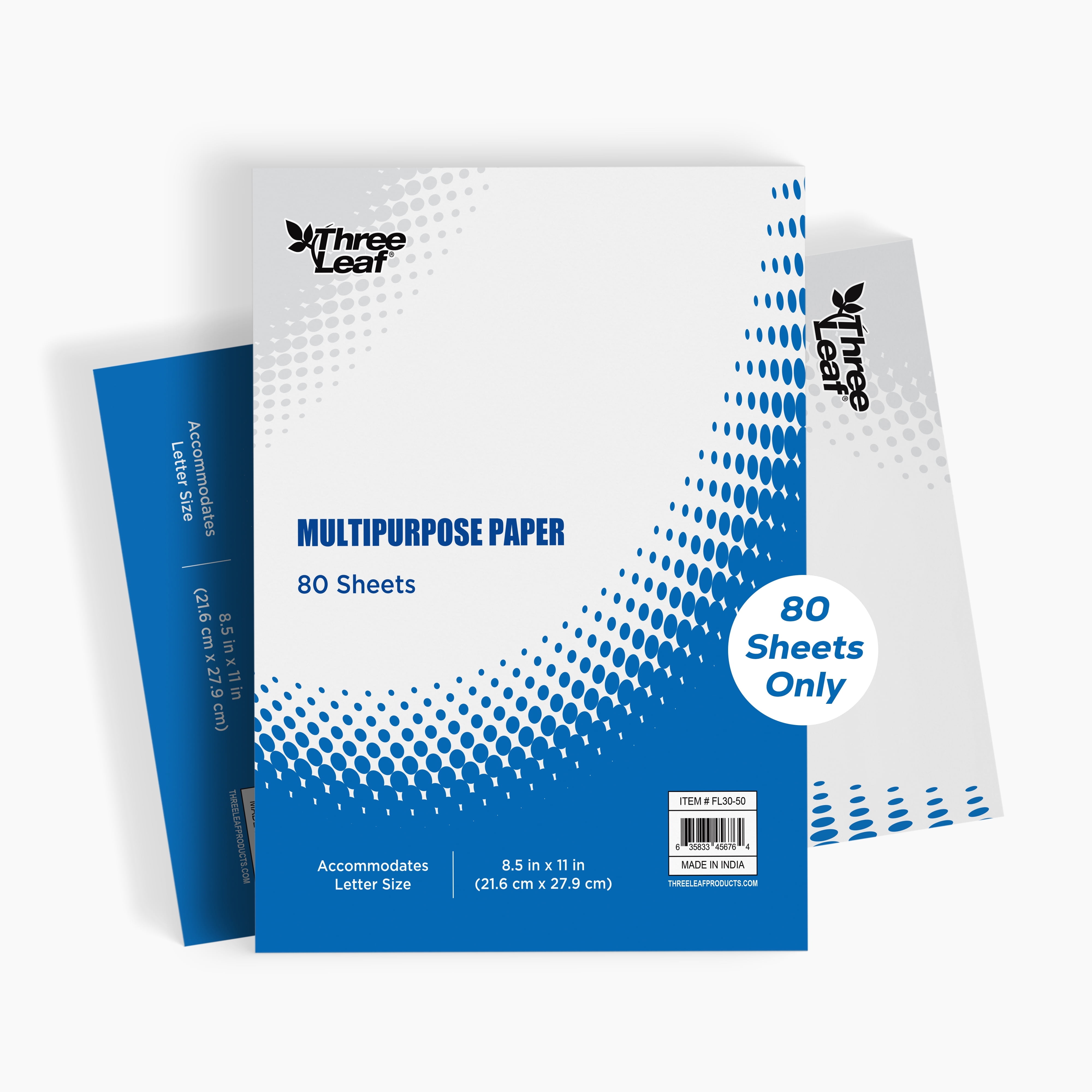 Three Leaf 80 Ct. Multipurpose Paper 8.5 X 11 Inch, Pack Of 1, Bright ...