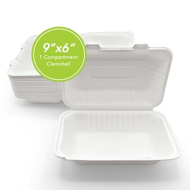 Hefty Supreme Disposable Styrofoam Carryout Containers with Lids, 3 ...