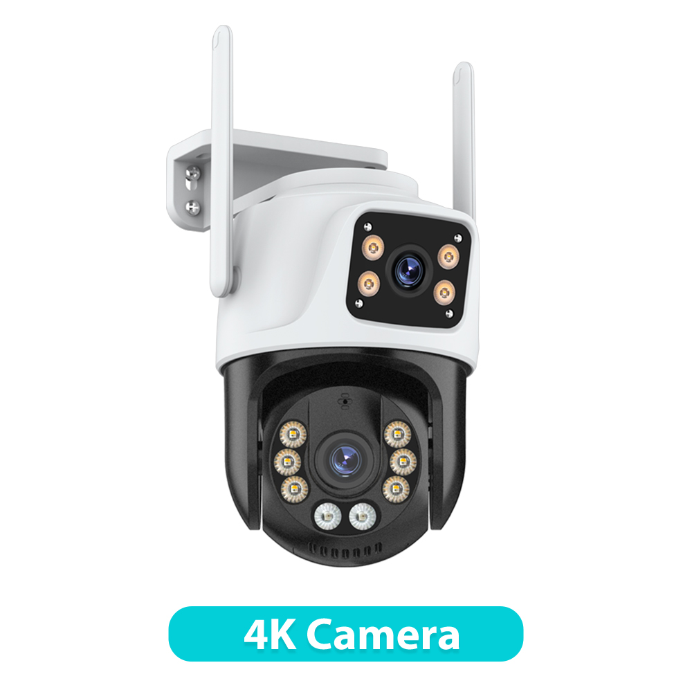 Three Lens PTZ IP Camera Outdoor 6K HD Three Screen WiFi Security ...