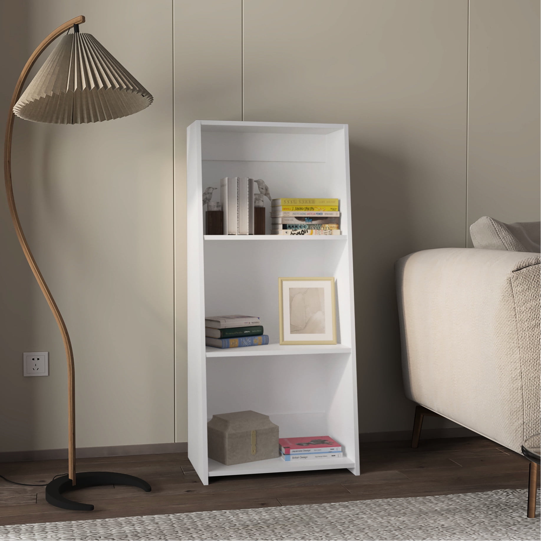 Three-Level Bookcase | Display Books and Objects in Home | Melamine ...