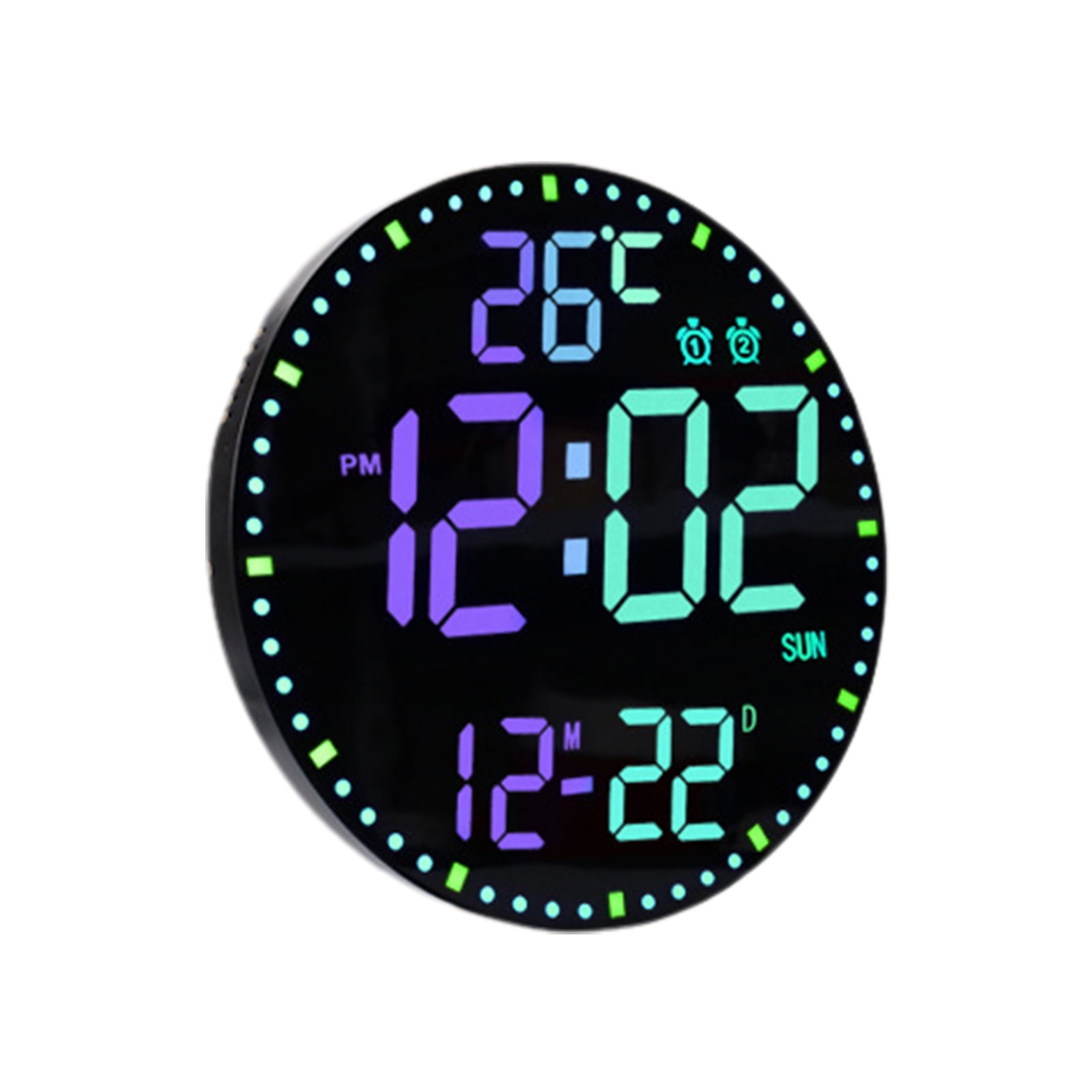 Three Levels Brightness Adjustment Wall Clock For Home Silent ABS ...