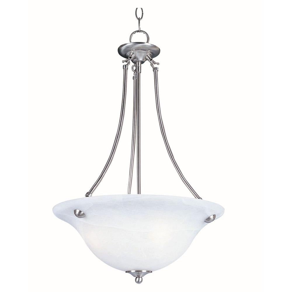 -Three Light Invert Bowl Pendant in Transitional Style-16 inches Wide ...