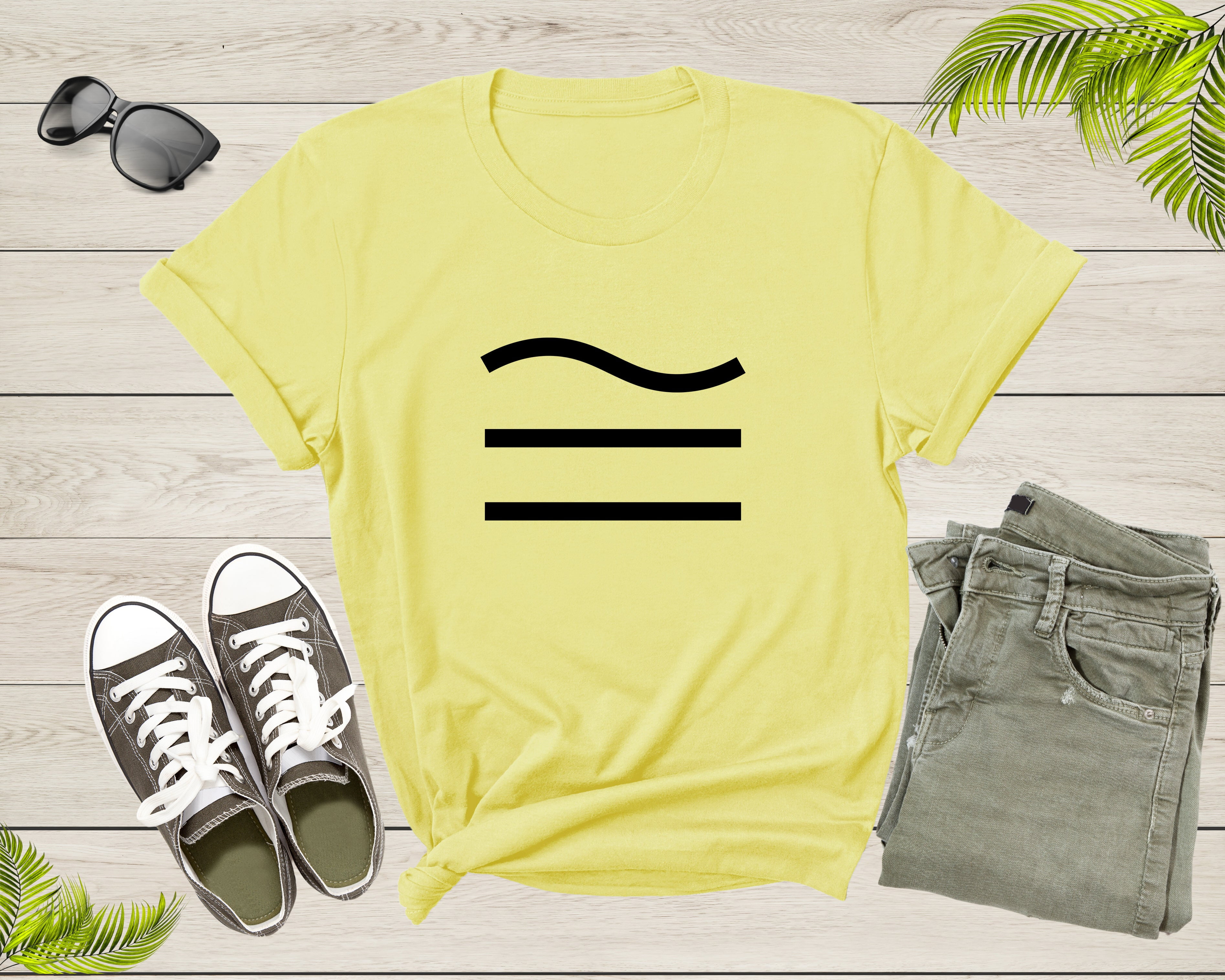 Three Line Arithmetic Equal Sign Mathematics Math Symbol T-Shirt Cool ...