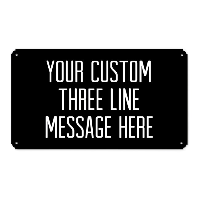 Three Line Message Tin Sign - Walmart.com