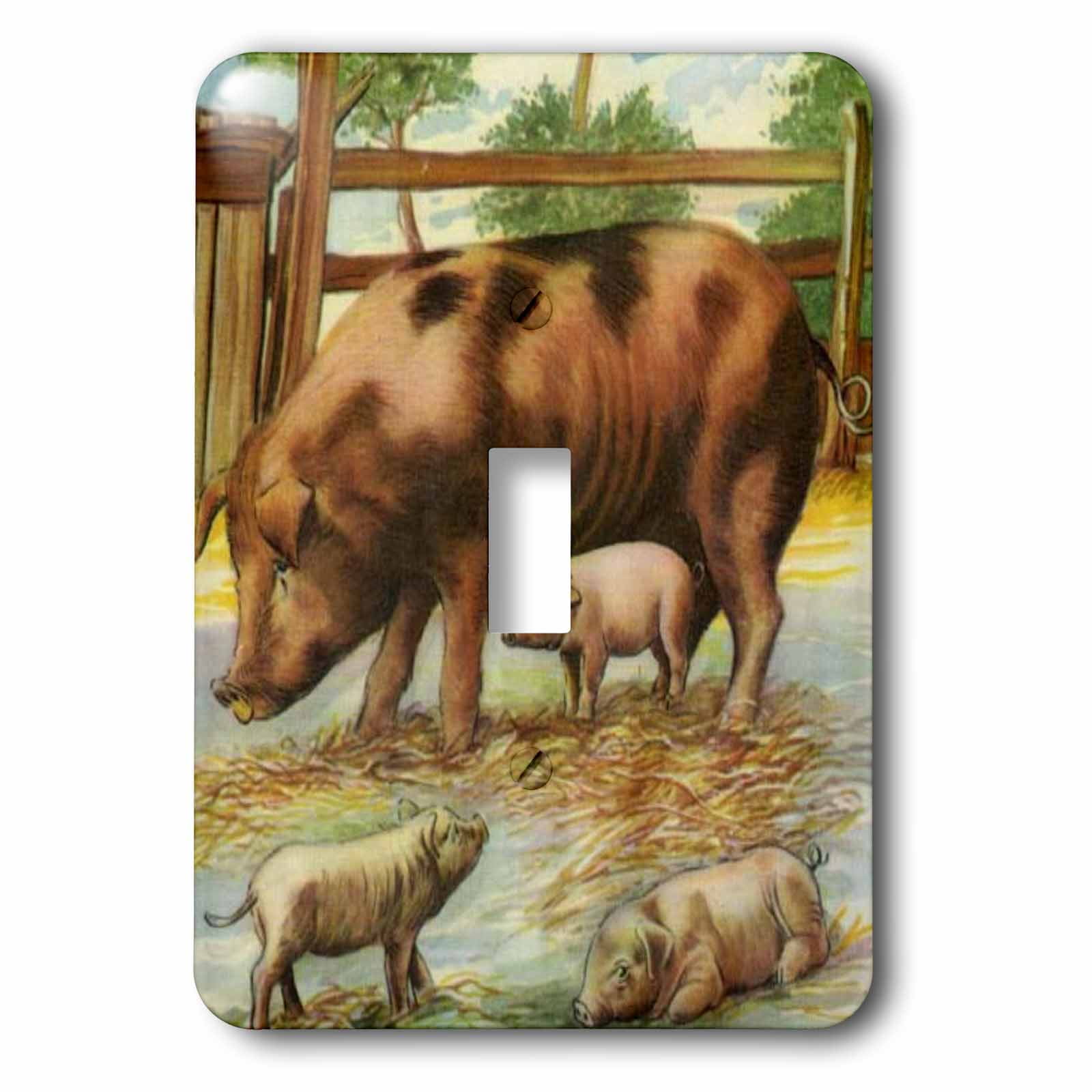 Three Little Pigs Cartoon single toggle switch lsp-183362-1 - Walmart.com