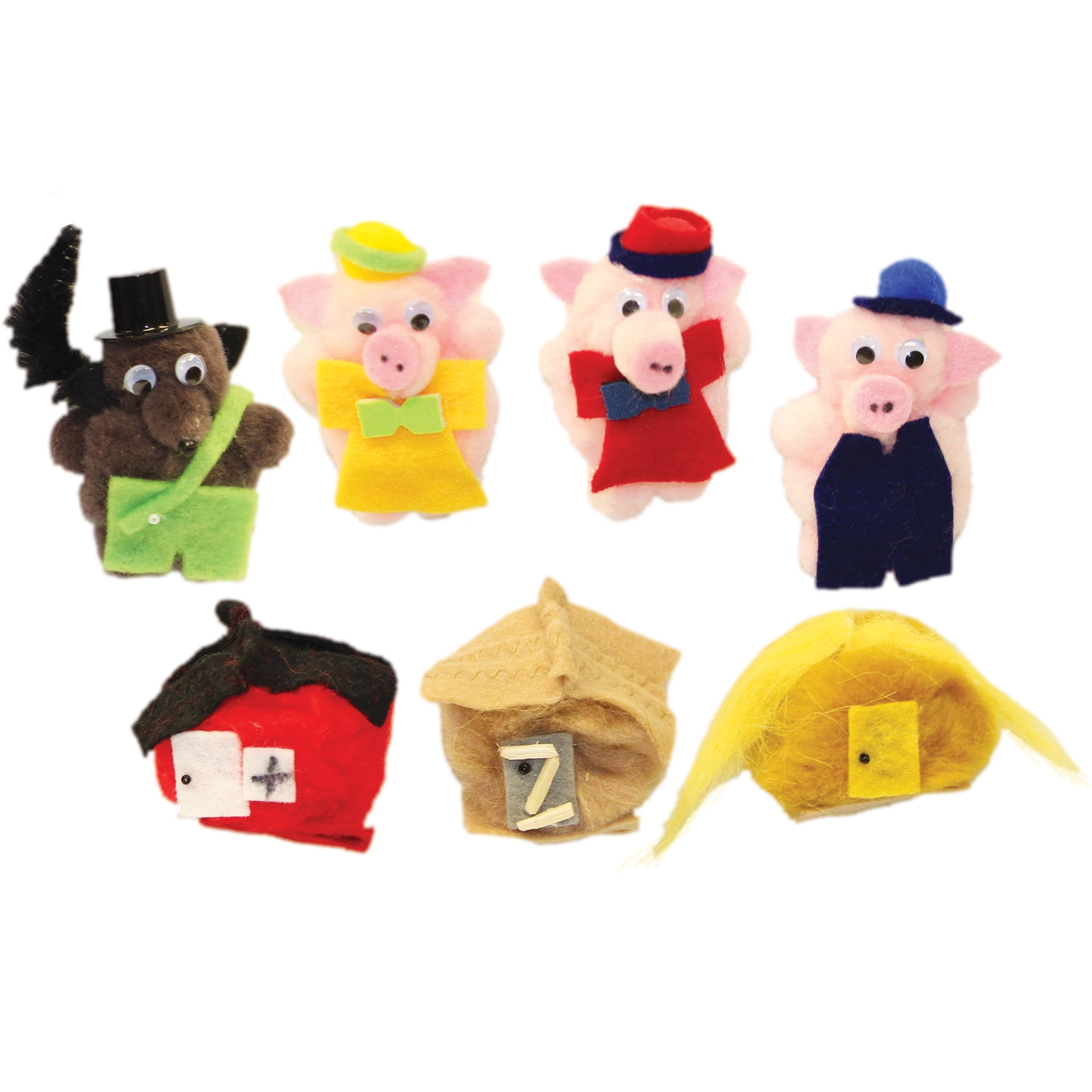 Three Little Pigs Monkey Mitt® Set, 7 characters - Walmart.com