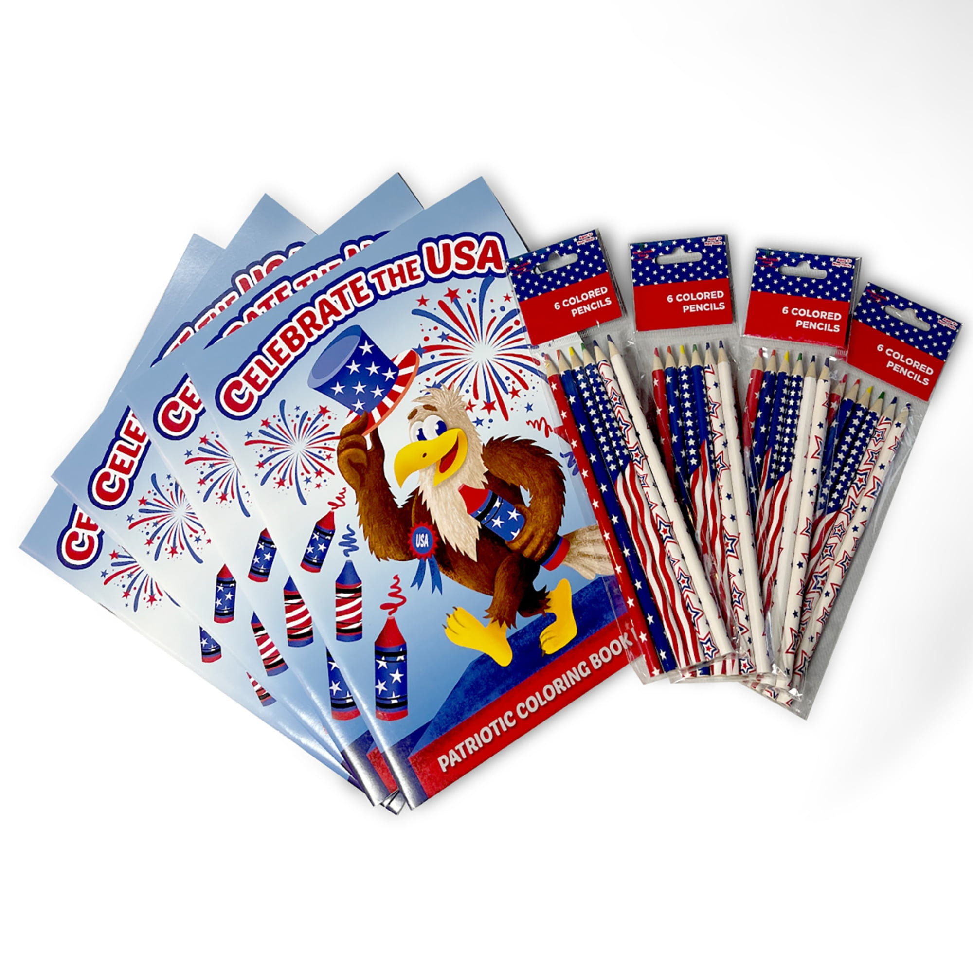 Three Little Twigs: Patriotic Coloring Books 8pc Bundle - 4 Assorted ...