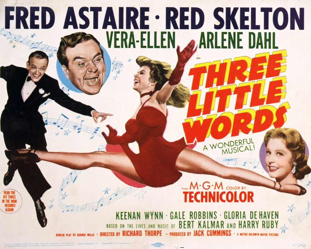 Three Little Words Fred Astaire Red Skelton Vera-Ellen Arlene Dahl 1950 ...