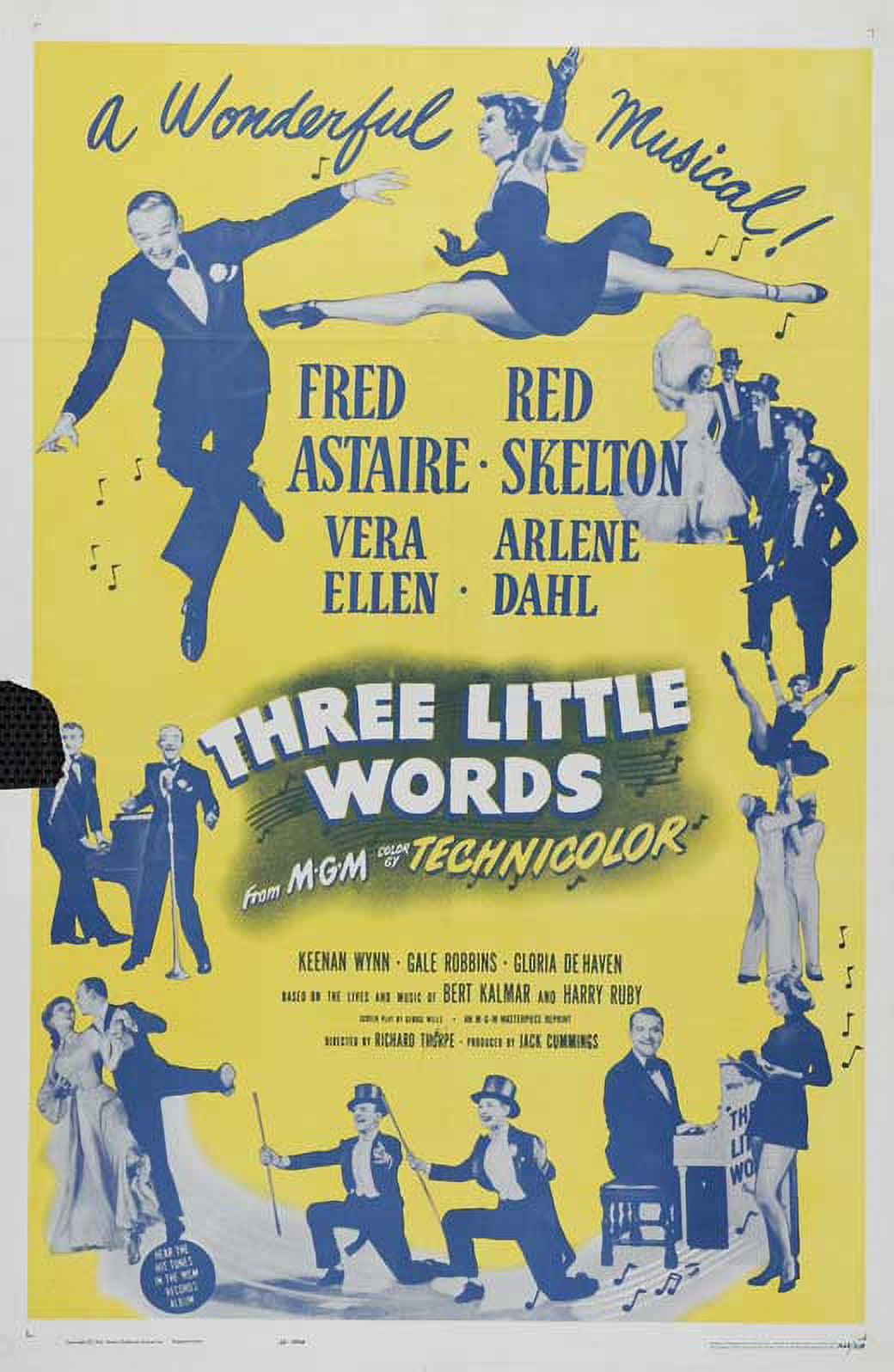 Three Little Words - movie POSTER (Style E) (11" x 17") (1950 ...