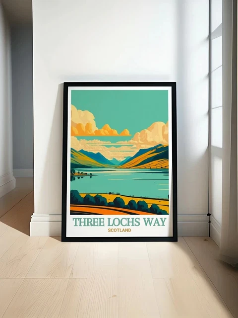 Three Lochs Way Travel Art -Loch Long Art - Loch Long Travel Posters NO ...