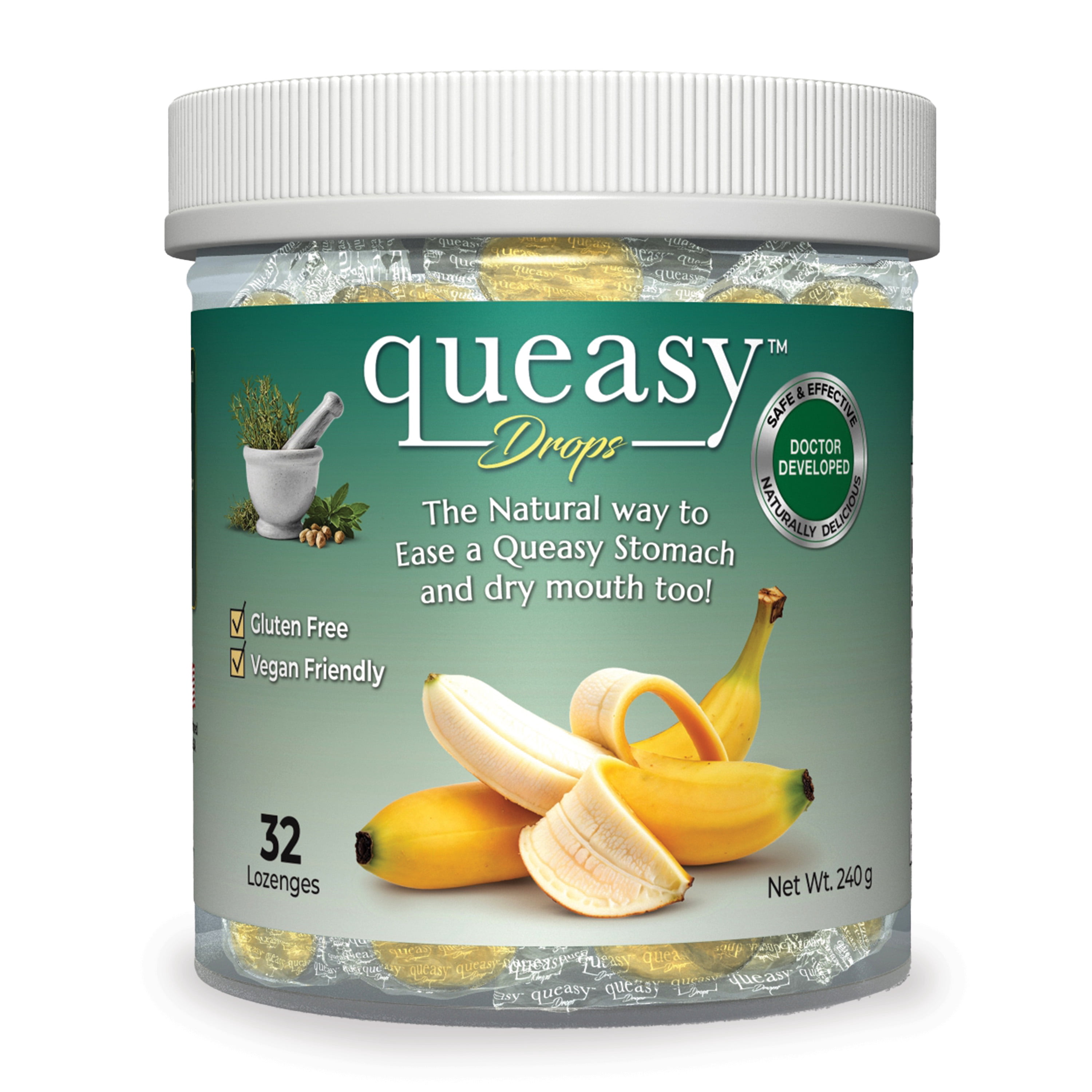 Three Lollies Queasy Drops - Banana Flavor - Ease Nausea & Travel ...