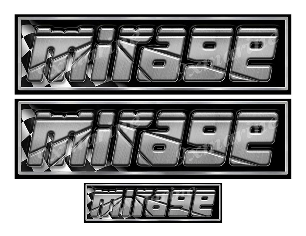 Three Mirage Boat Classic Racing 10" and 5" long Stickers - Walmart.com