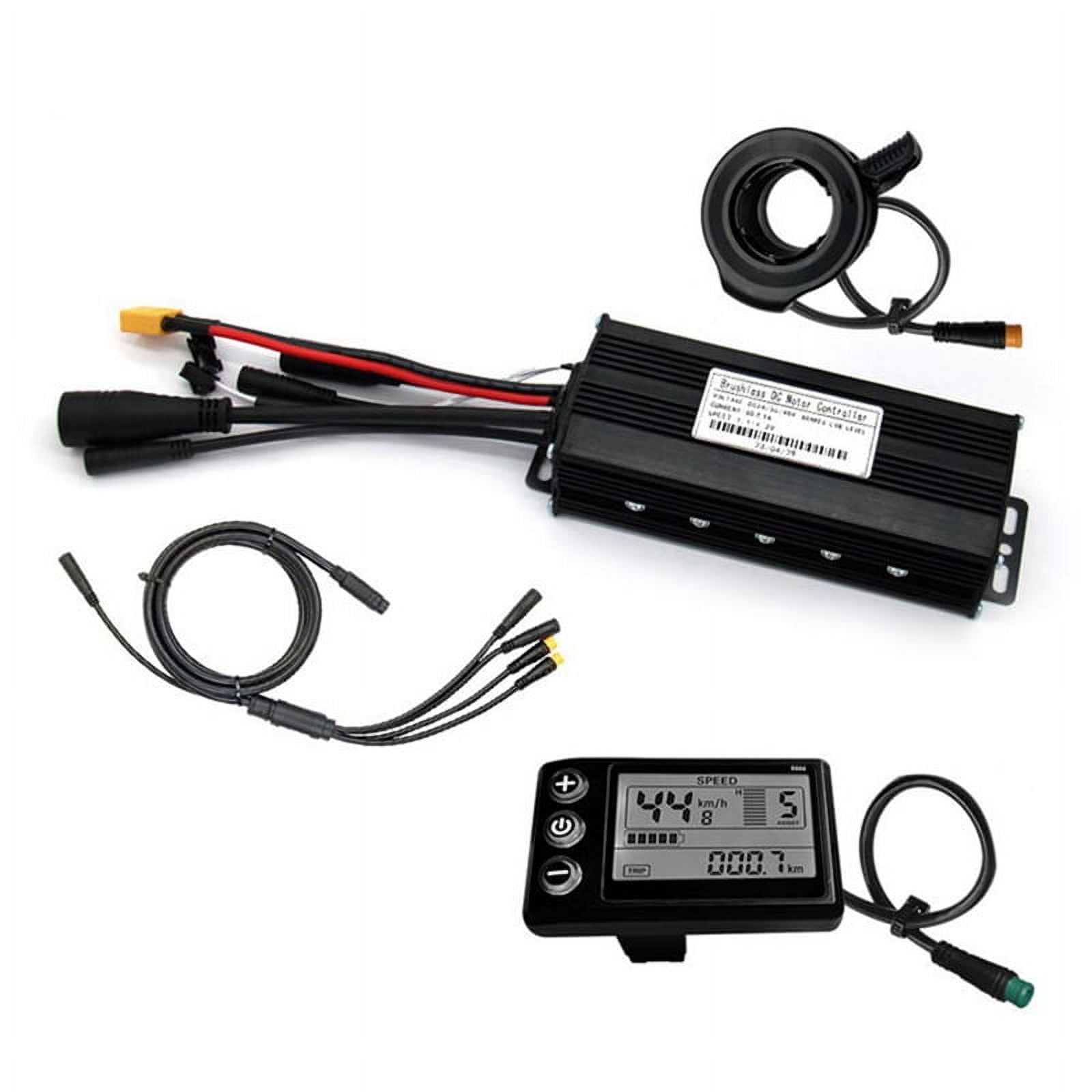 Three Mode Ebike Sine Wave Controller 24V/36V/48V with S866 LCD Display Waterproof Connector 30A ...