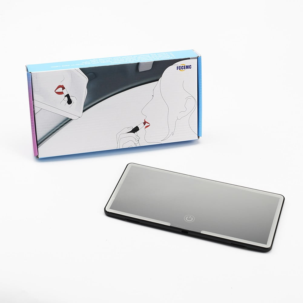 Three-Mode HD LED Car Makeup Mirror with Sun Visor Plate Dimmable ...