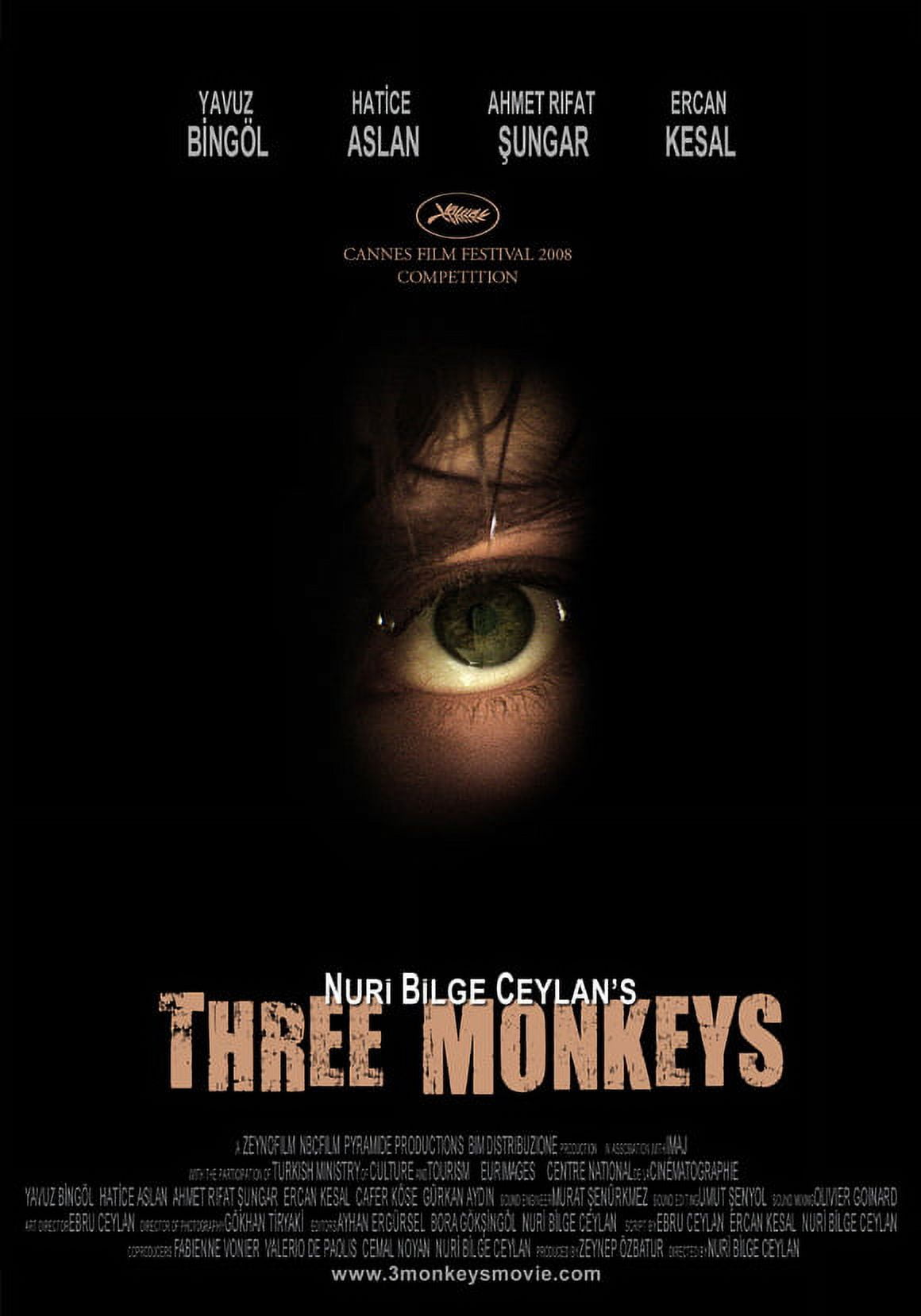Three Monkeys - movie POSTER (Style D) (11" x 17") (2008) - Walmart.com